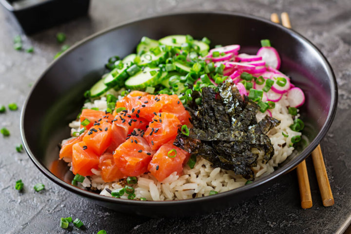 Asia Bowl mit Lachs | Gesund macht Schlank